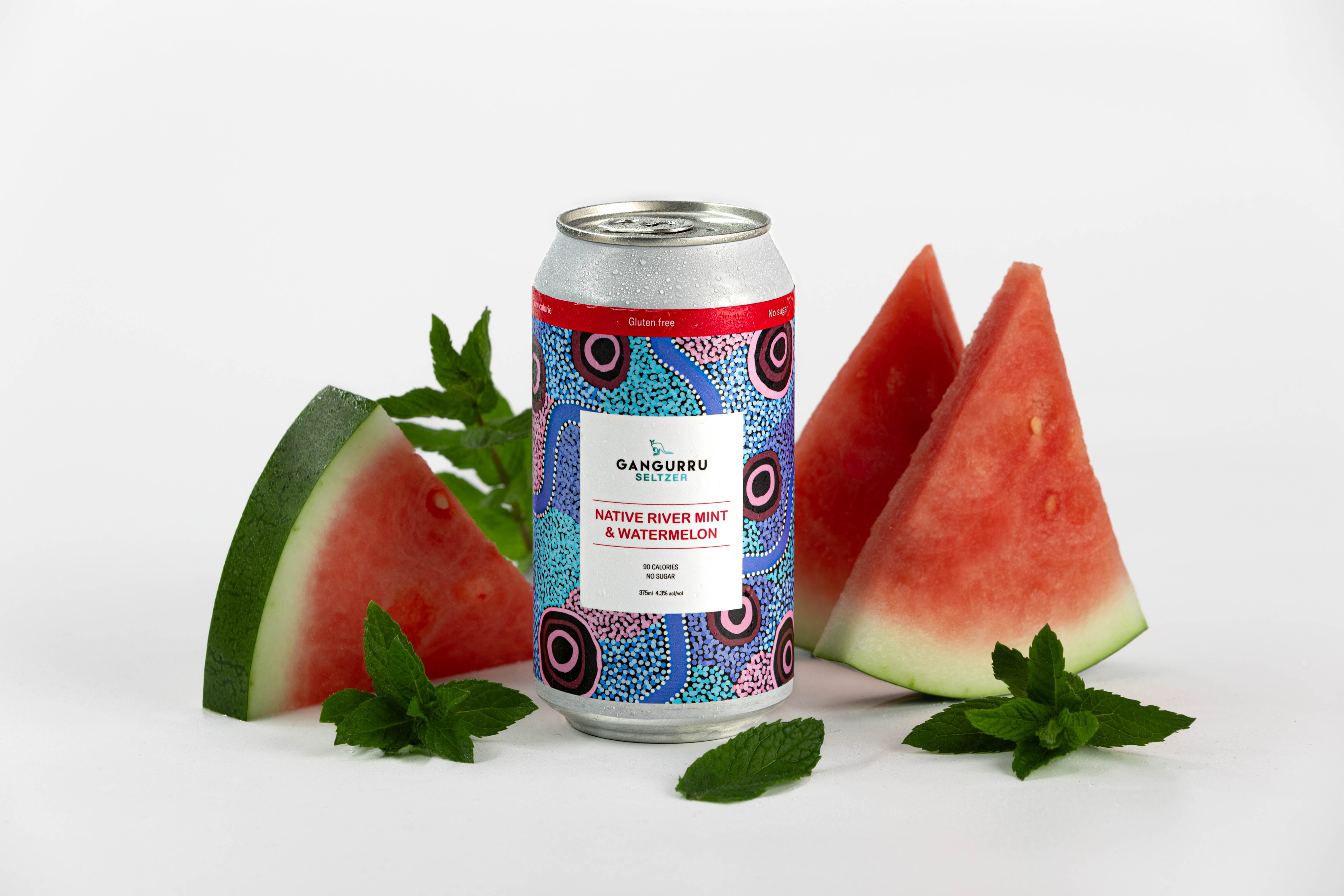 Native River-mint & Watermelon Seltzer (4-pack) – Gangurru Beverages